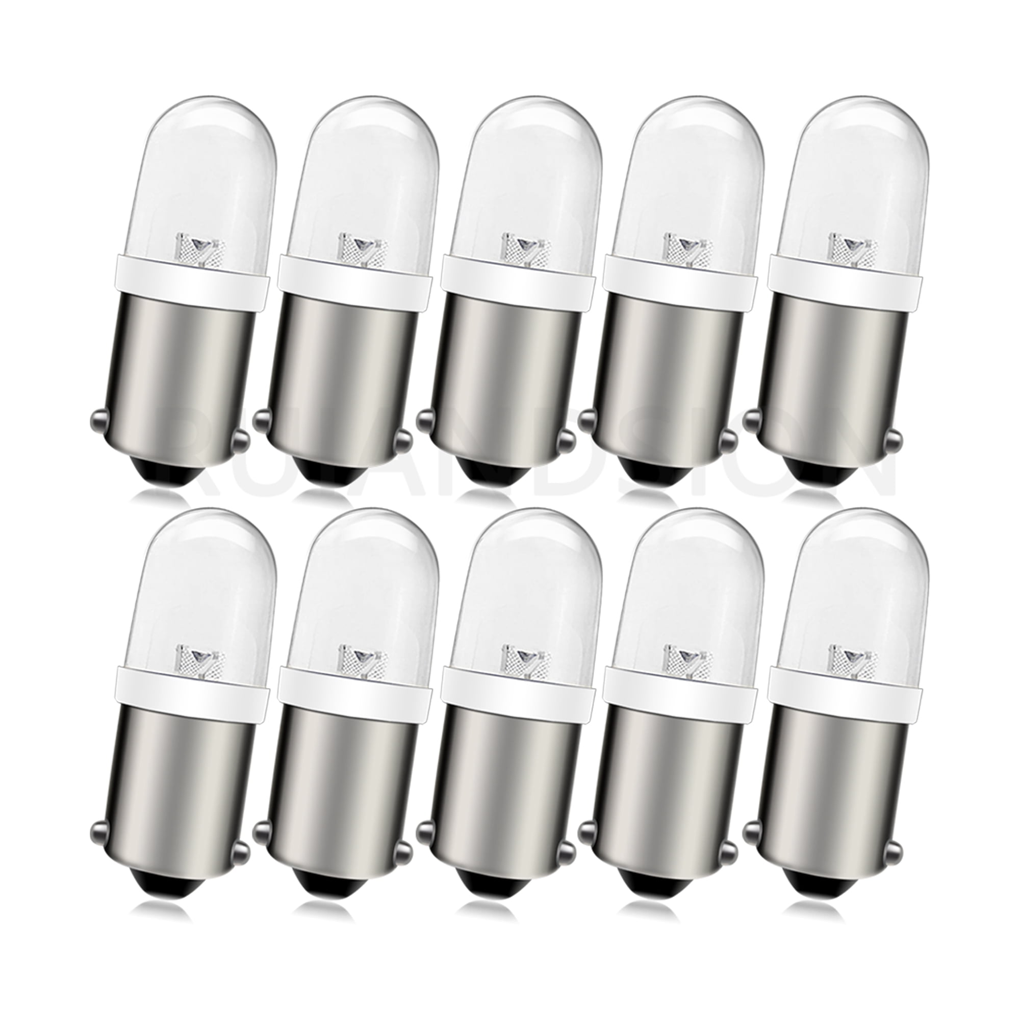 Ruiandsion BA9S Auto LED Bulbs: 12V COB Chip, 150LM Cool White, License ...