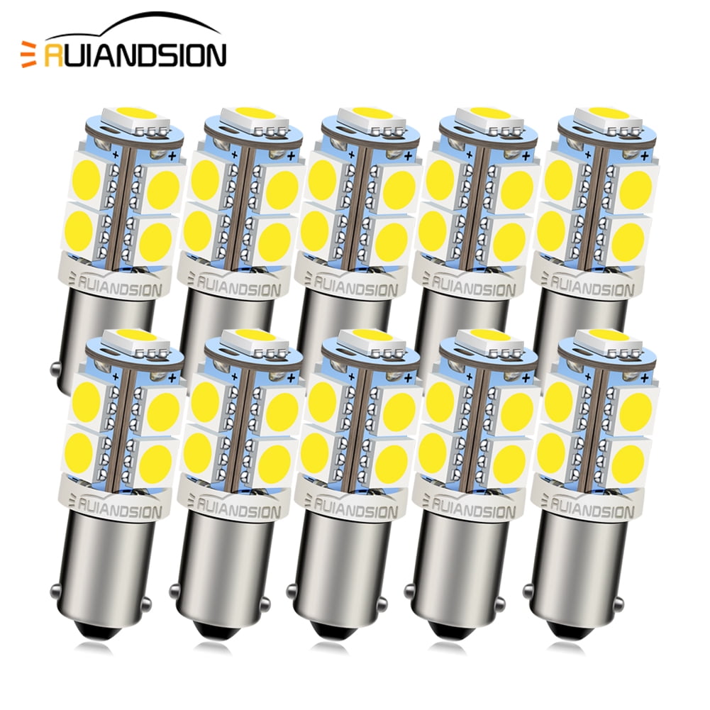 Ruiandsion BA9S BA9 53 57 1895 64111 Car Vehicle White Super Bright LED ...