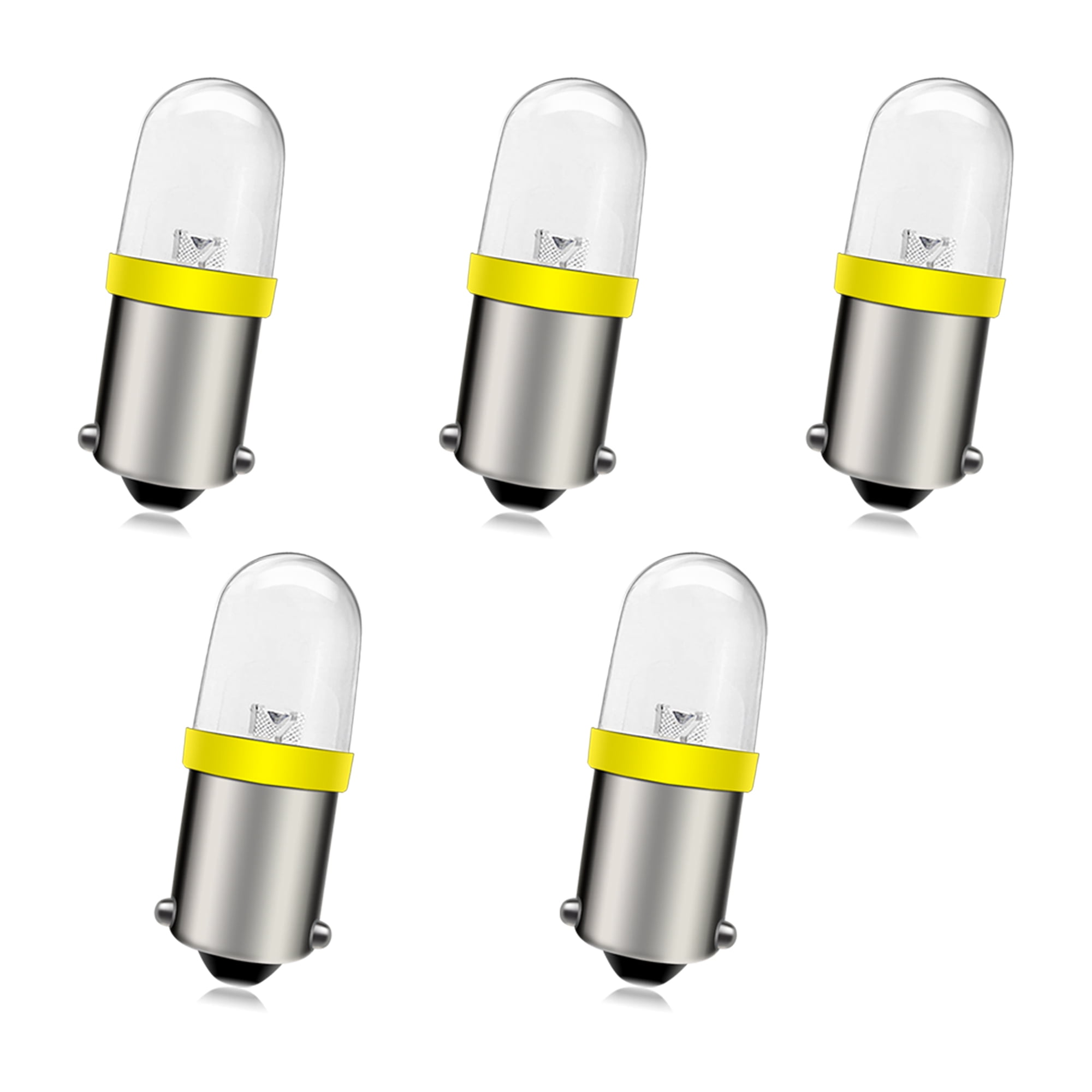 Ruiandsion BA9S Amber LED Bulbs 24V DC/AC COB 150LM for School Bus ...