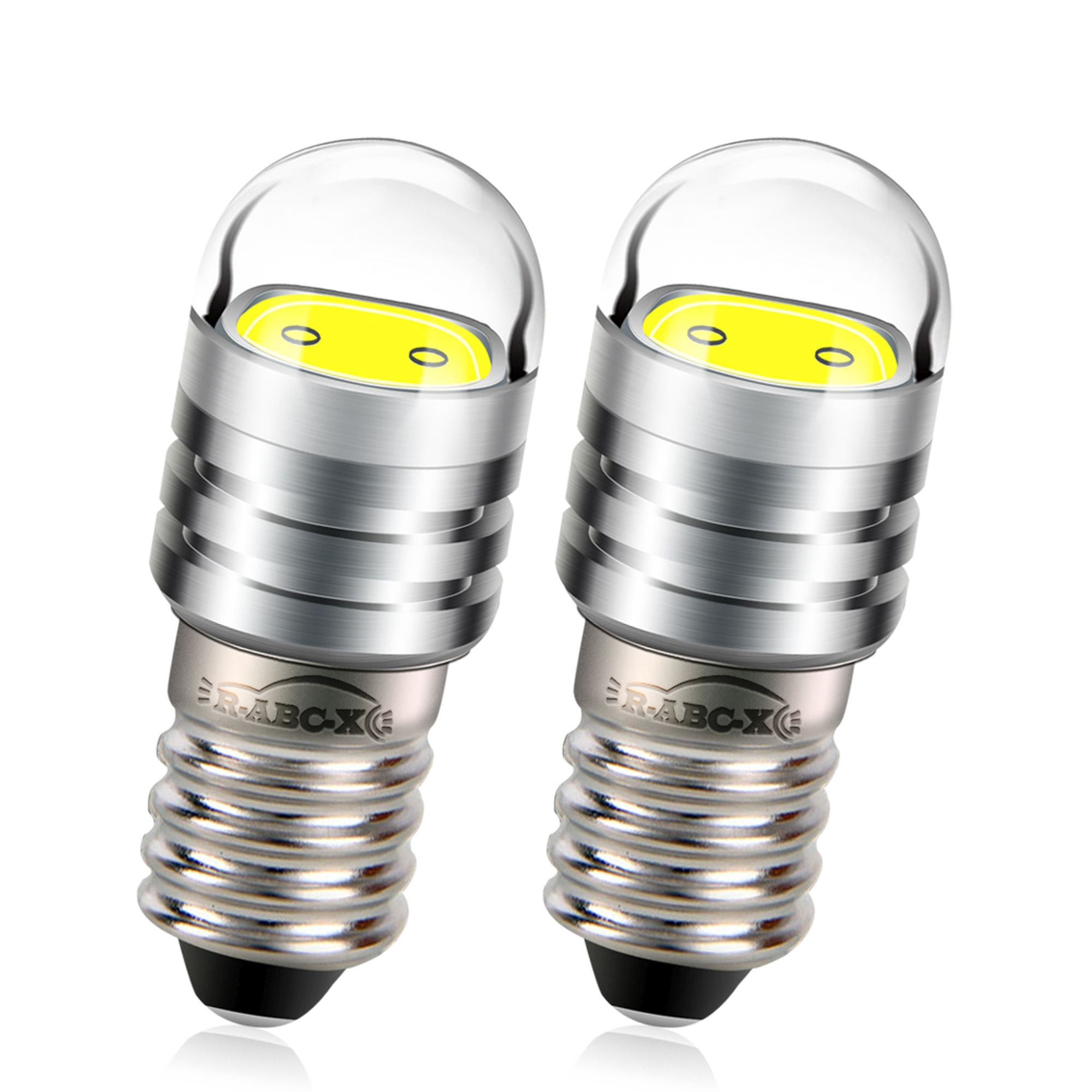 Ruiandsion E10 Flashlight Mini COB LED Bulbs,6V 0.48W 120 LM Cool White ...