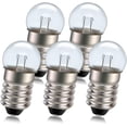 Ruiandsion E10 Miniature Halogen Bulb,5-Pack,2.5V 1.25W 100LM Warm ...