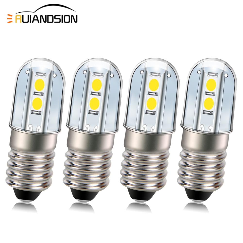 Ruiandsion E10 LED Bulb 120V AC 6000K Pour White Screw Base LED ...