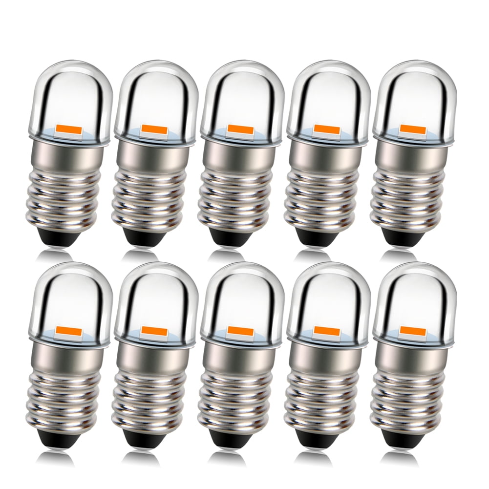 Ruiandsion E10 LED Bulb 12V E10 Base Socket Yellow Replace Torch ...
