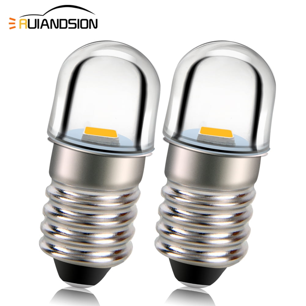 Ruiandsion E10 LED Bulb 4.5V E10 Base Socket Warm White Replace Torch ...