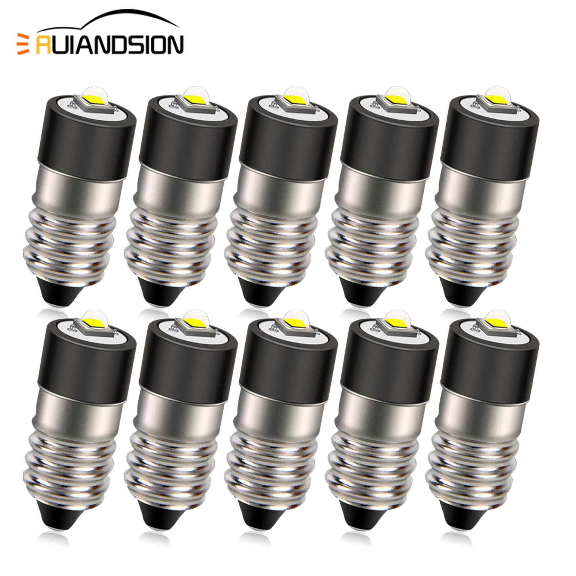 Ruiandsion E10 LED Replacement Bulbs, 10-Pack, 300LM 6000K Cool White ...