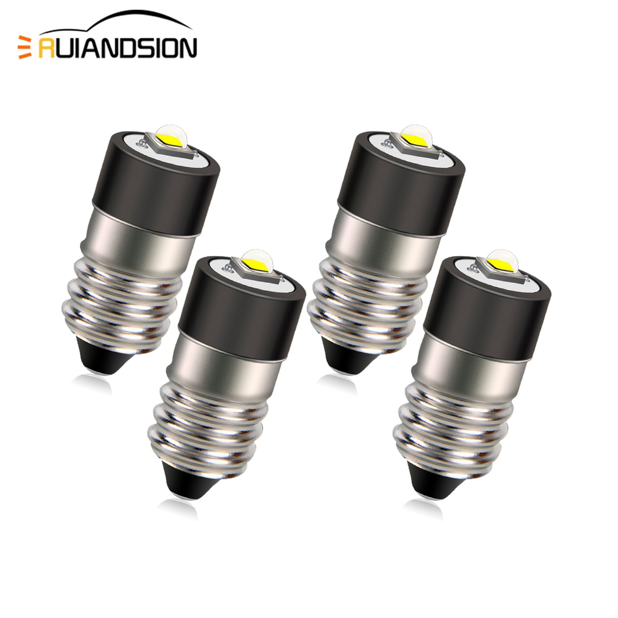 Ruiandsion E10 LED Replacement Bulbs, 4-Pack, 300LM 6000K Cool White ...