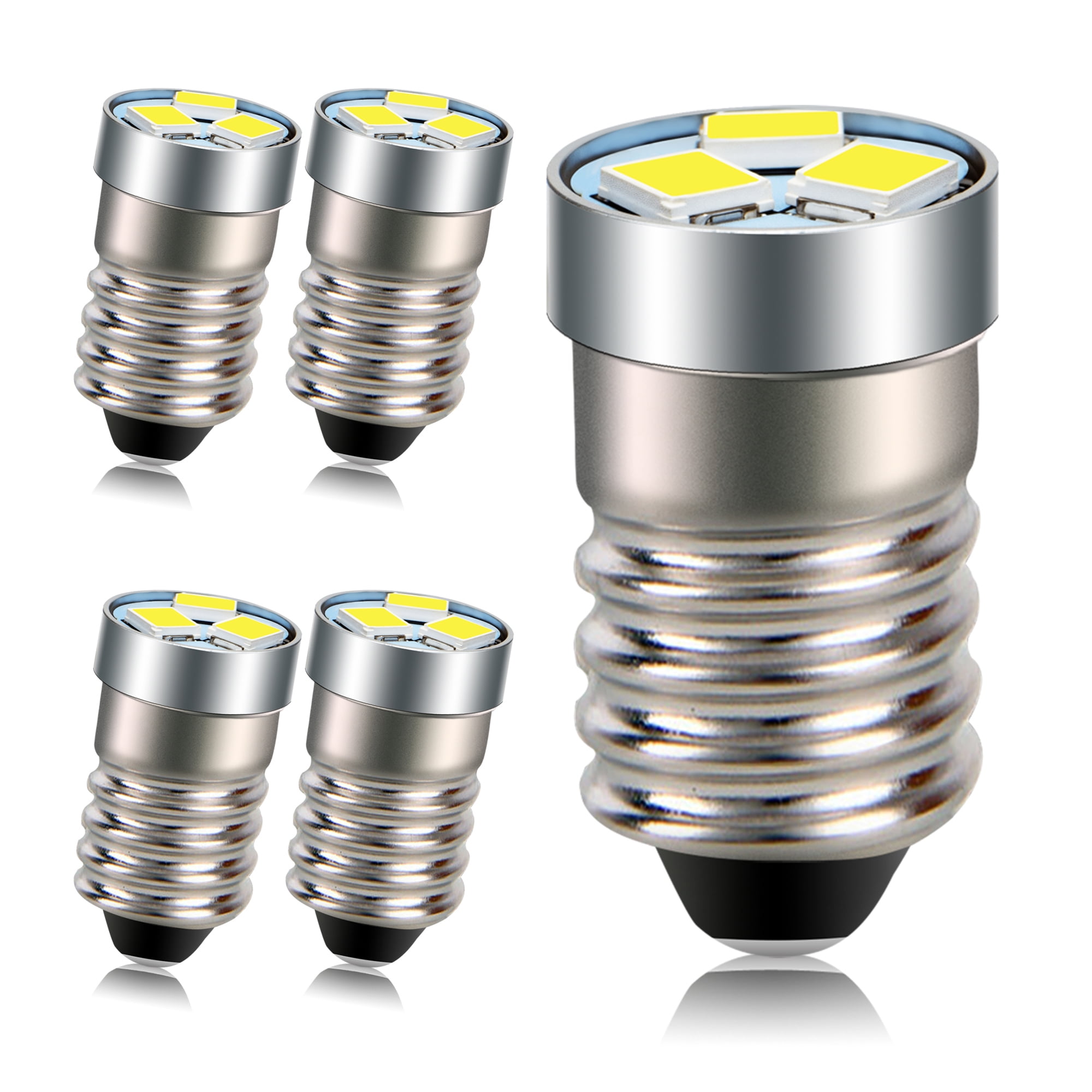 Ruiandsion E10 Micro LED Bulb,12V 0.6W 300LM Cool White,Non-Polarity ...