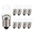 Ruiandsion E10 White LED Indicator Bulb, 110V 0.5W 40LM Non-Polarity ...