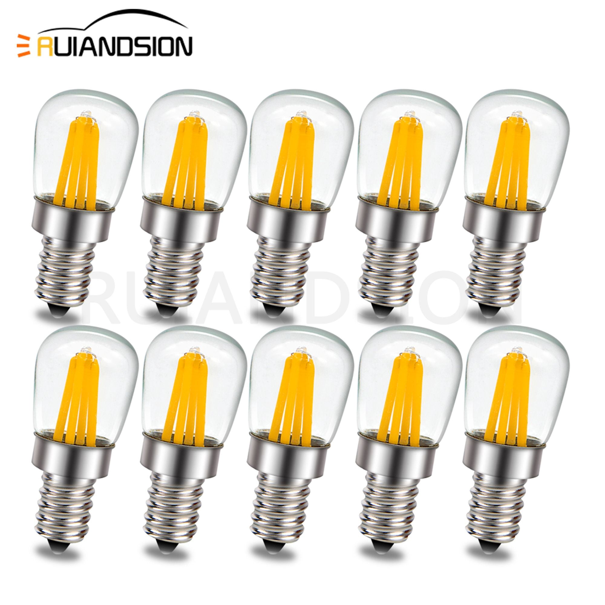 Ruiandsion E12 LED Bulb Warm White 3000K 4 Filament 400LM 2W 110V for ...