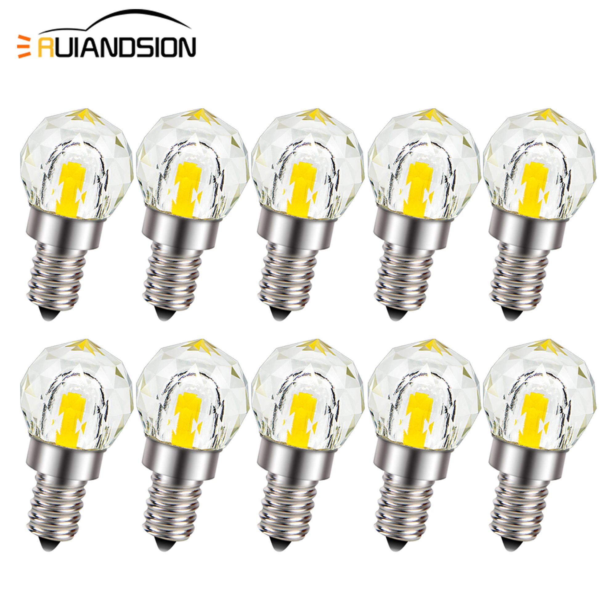 Ruiandsion E12 LED Bulb White 300 LM 6000K 100-120V Spherical Diamond ...