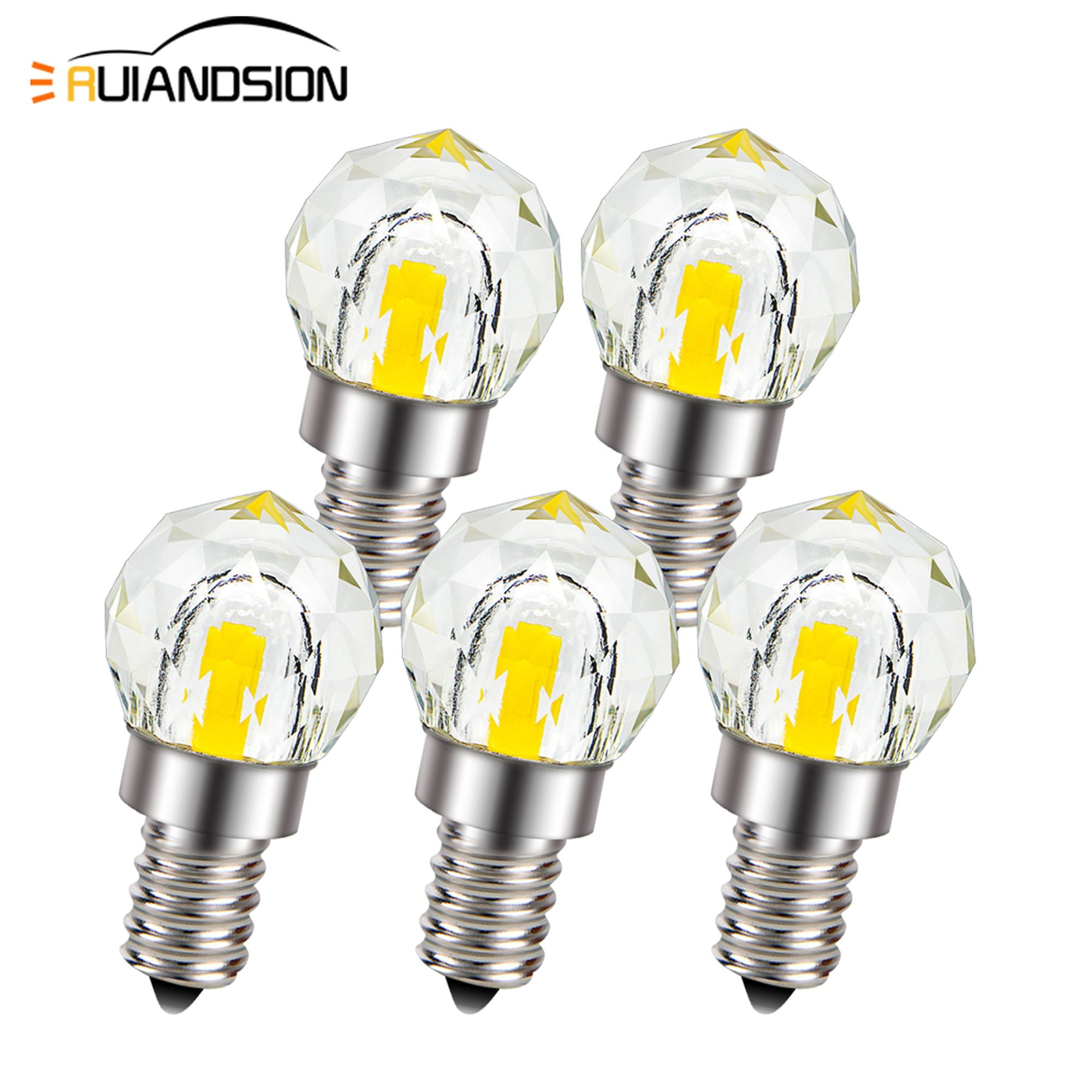 Ruiandsion E12 LED Bulb White 300 LM 6000K 100-120V Spherical Diamond ...