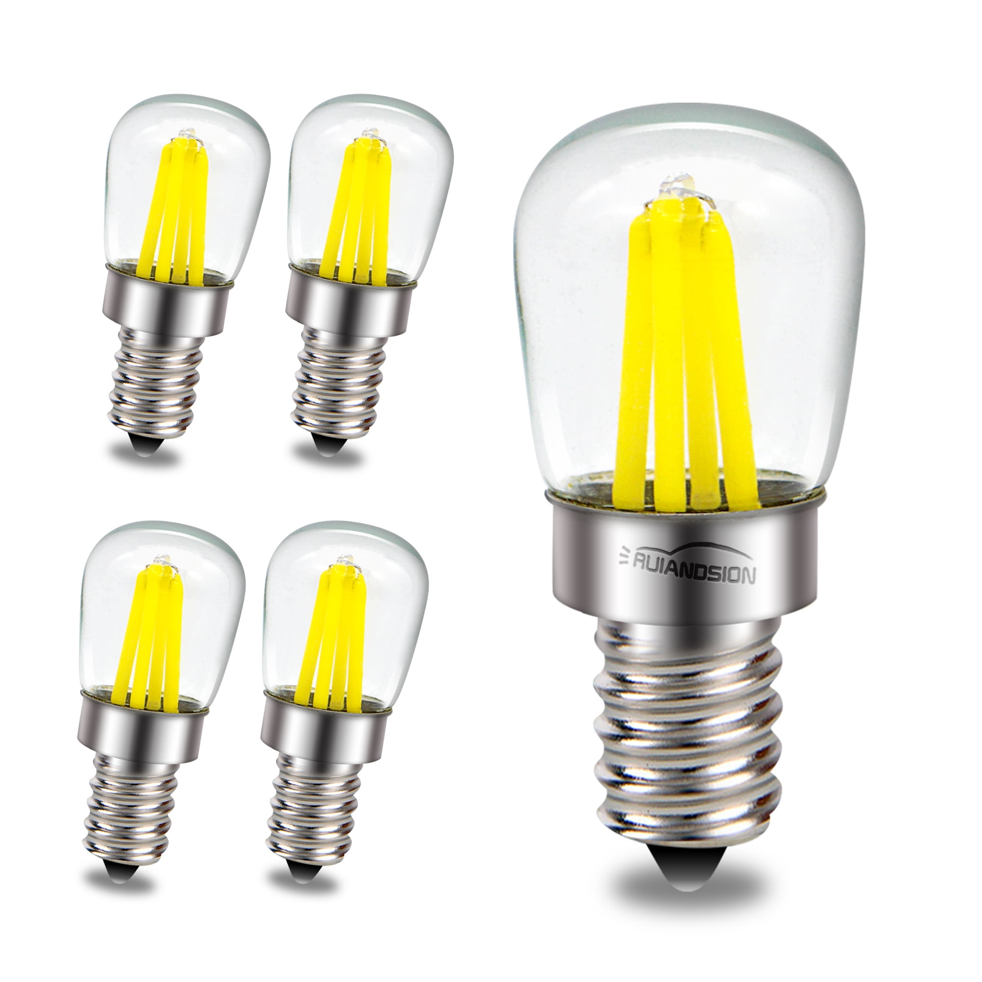 Ruiandsion E12 LED Bulb White 4 Filament 400LM 2W AC 110V IP65 ...