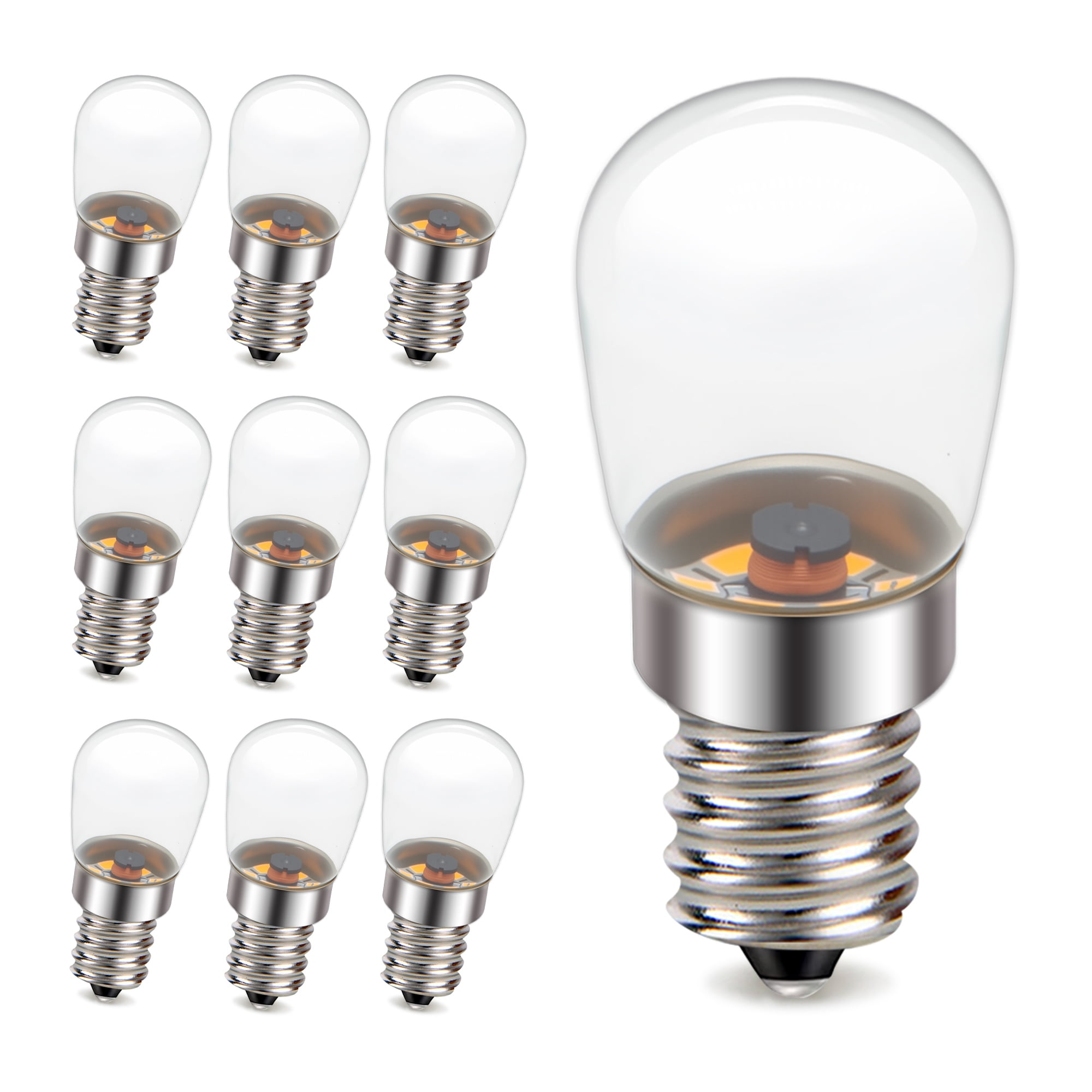 Ruiandsion E14 Screw Base LED Bulb, 85-265V Wide Voltage, 1W Warm White ...