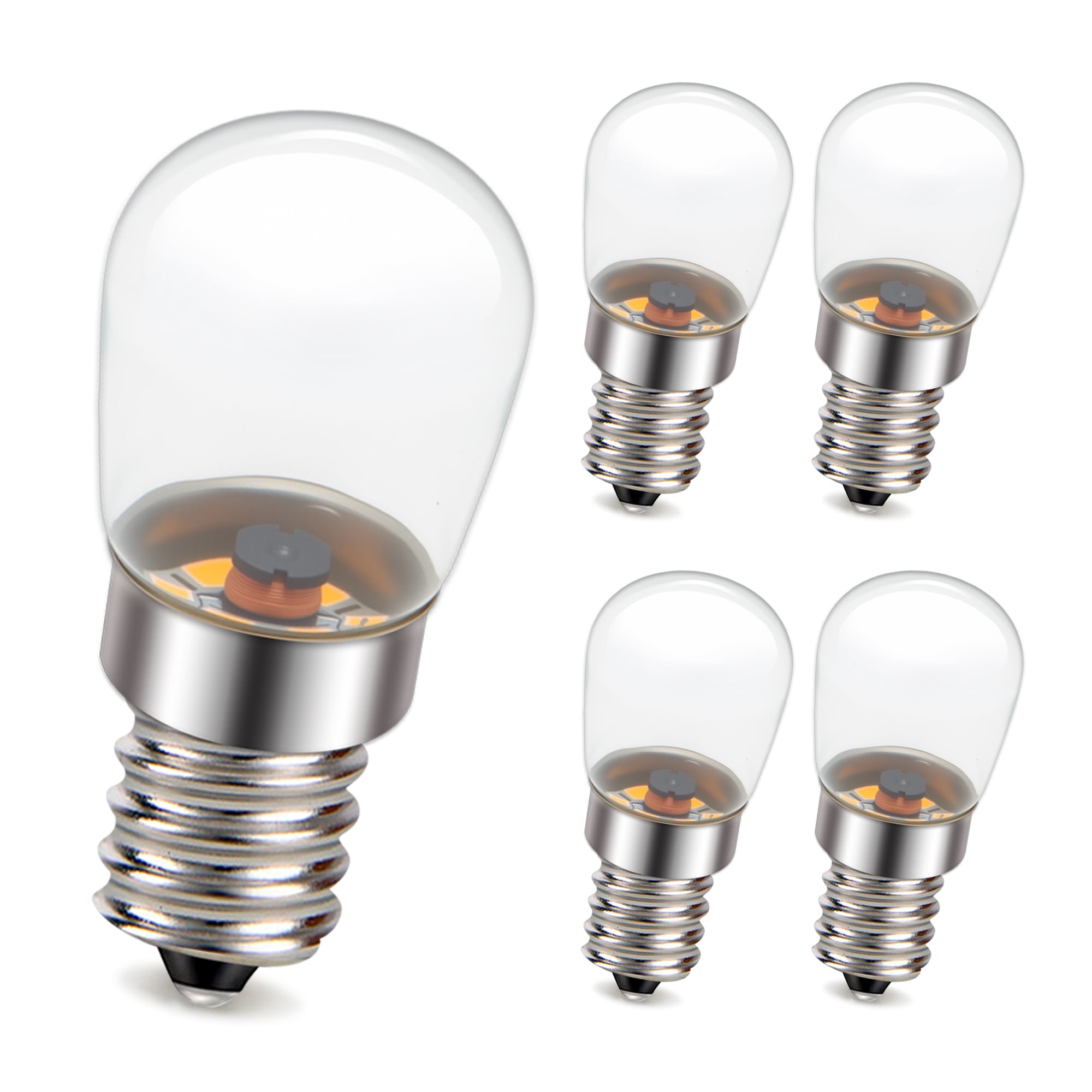 Ruiandsion E14 Screw Base LED Bulb, 85-265V Wide Voltage, 1W Warm White ...