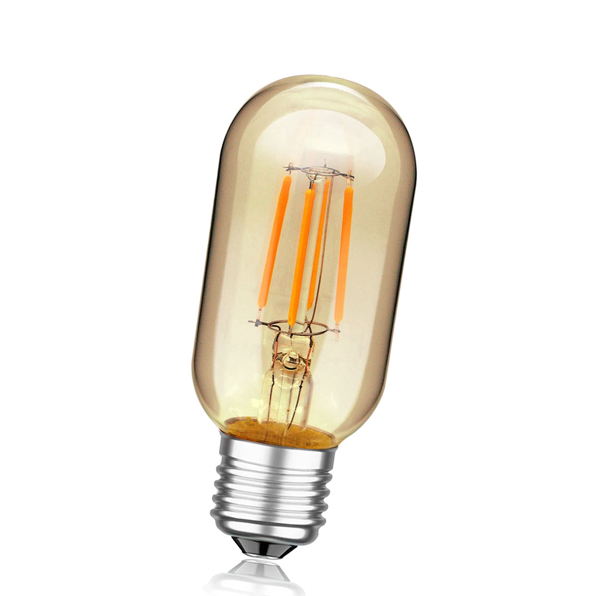 Ruiandsion E27 Edison Filament LED Bulb, Oval Shape, 4W 400LM, Only 18V ...