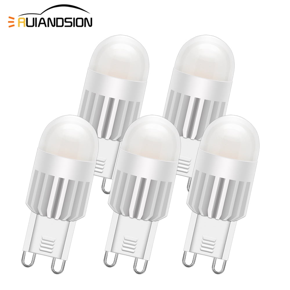 Ruiandsion G9 LED Bulb AC 220-240V No-Flicker,White Dimmable,Chandelier ...