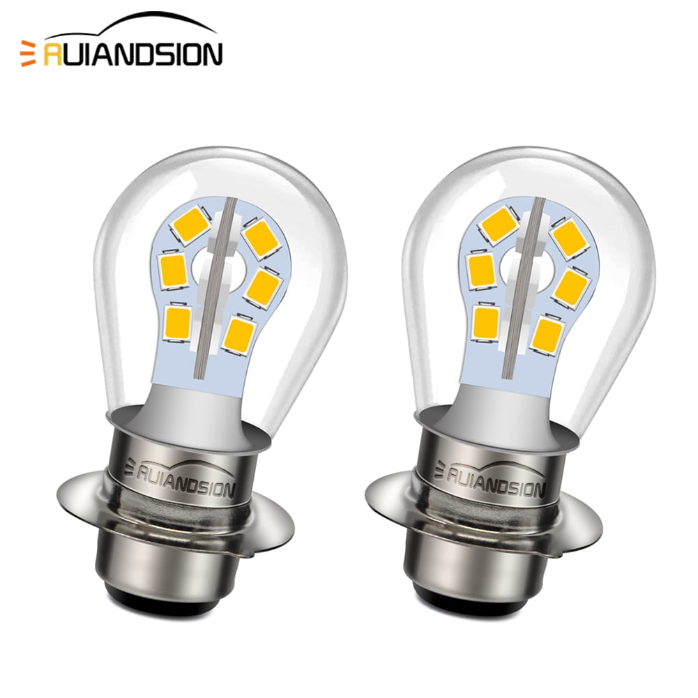 Ruiandsion H6M P15D LED Bulb AC/DC 6V Warm White P15D-25-1 Hi/Lo Beam ...