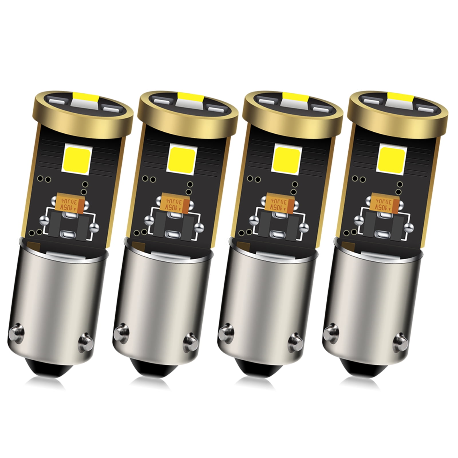 Ruiandsion LED BAY9S Bulb BAY9S White DC 12-24V 3030 for Turn Signal Auto (4-Pack) - Walmart.com
