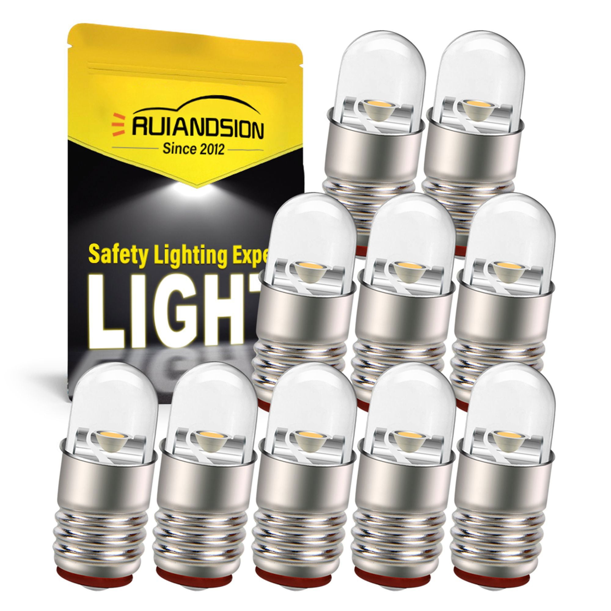 Ruiandsion Micro LED Bulb E5 Base,24V 0.1W 100 LM 3000K Warm White for ...