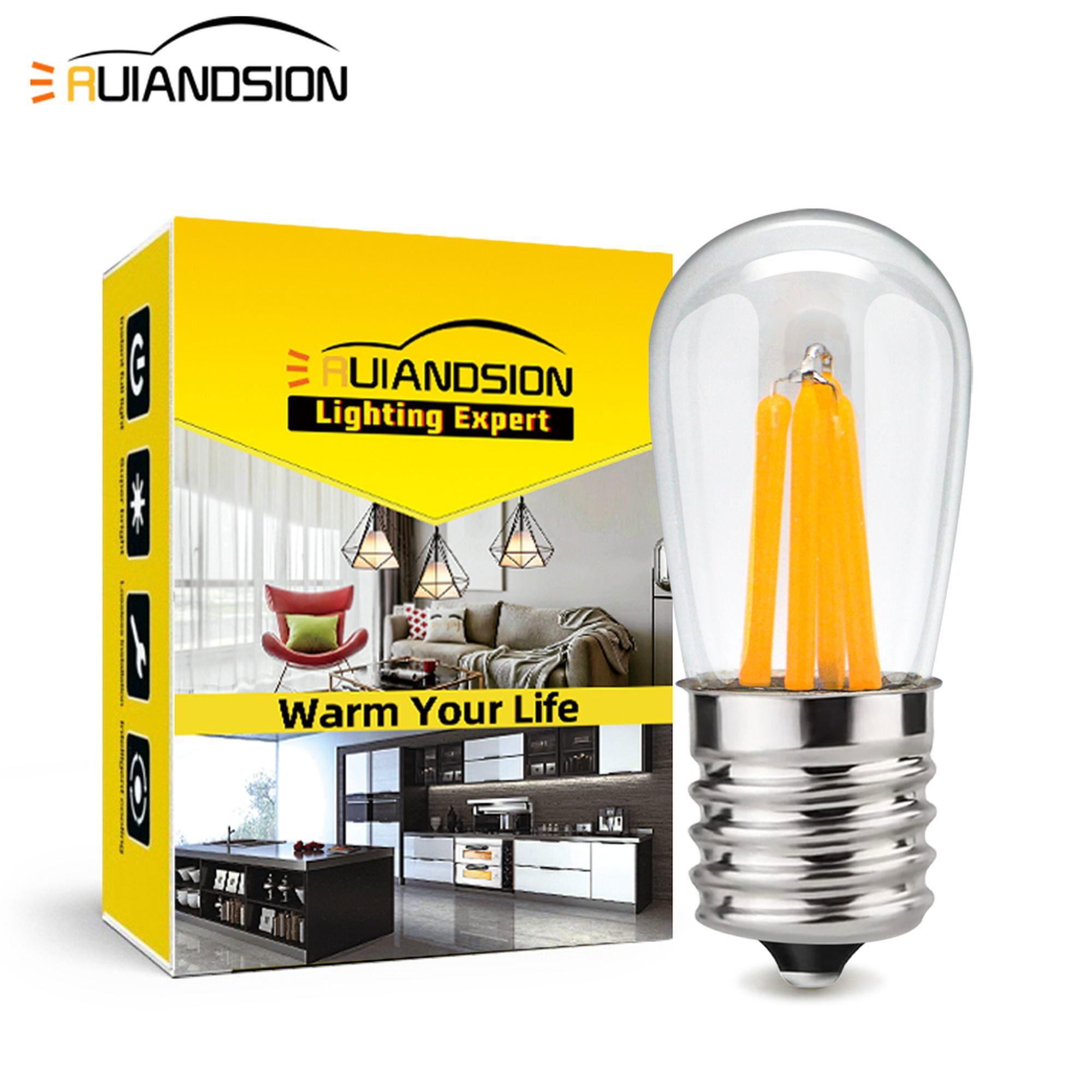 Ruiandsion Microwave Oven E17 LED Bulb,110V-130V 2W(20W Halogen) 400LM ...