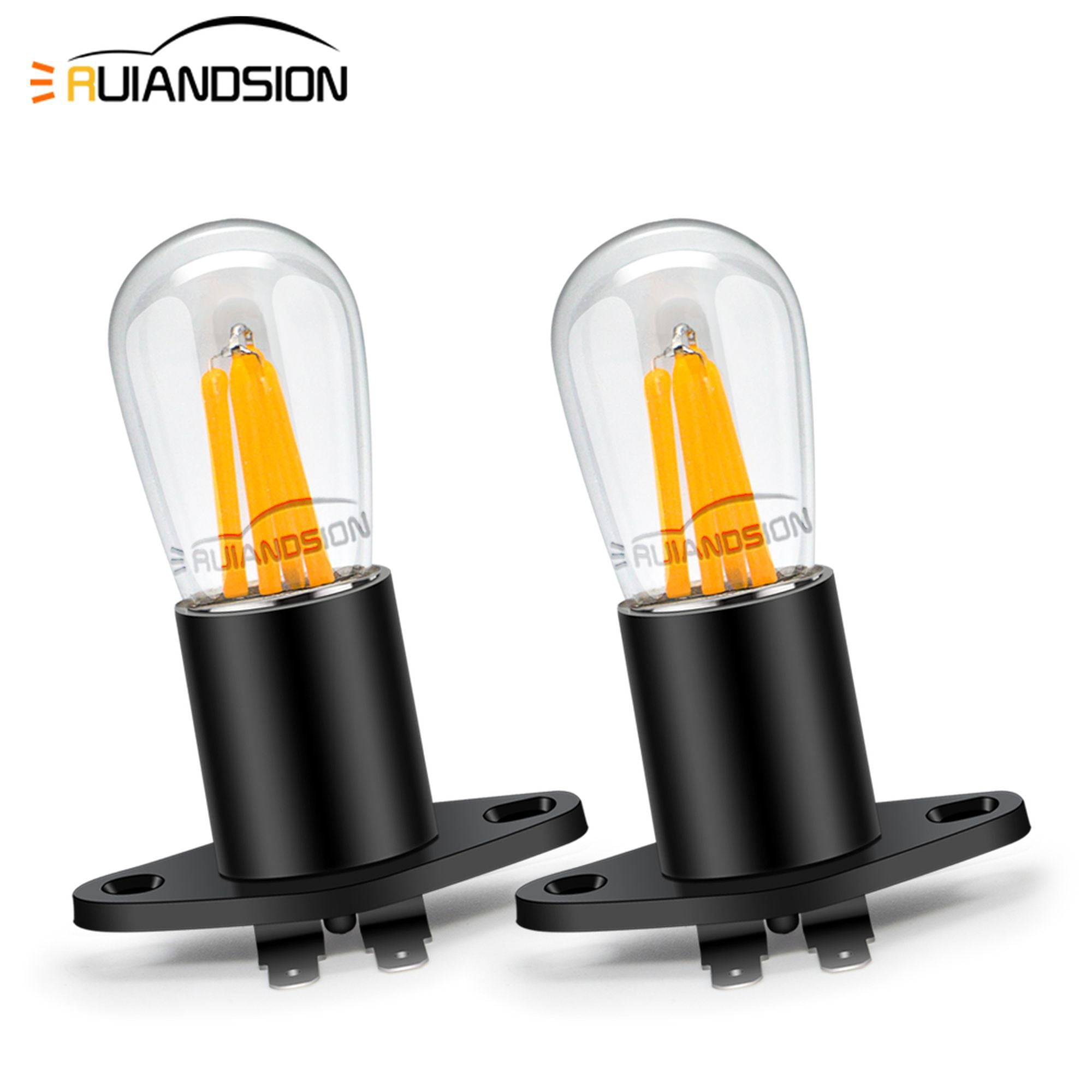 Ruiandsion Microwave Oven Light Bulb,2-Pack,E17 Bulb and W02 Base Kit ...