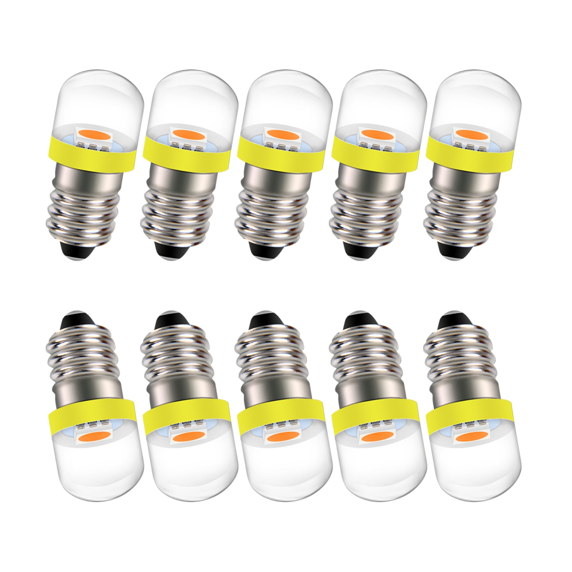 Ruiandsion Mini E10 Base Bulb 0.12W 2800K Yellow Soft Light Bulb 12V DC ...