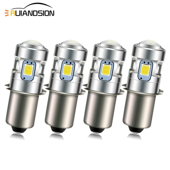Ruiandsion P13.5S Flashlight White LED Bulb 3V 500LM Non-Polarity Replacement for Bike Light ...