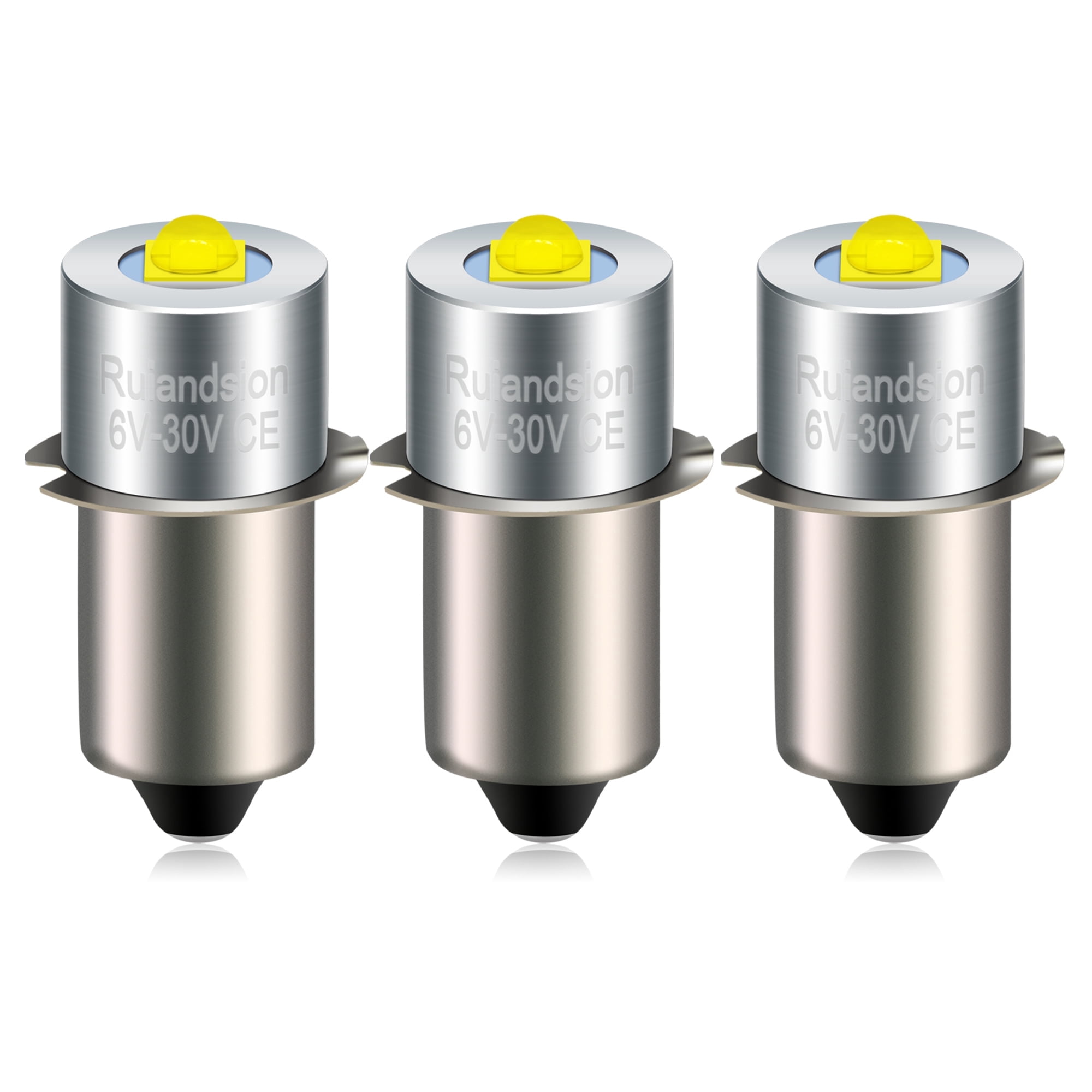 Ruiandsion P13.5S Flashlights Miniature LED Bulb, Bright White 300LM ...