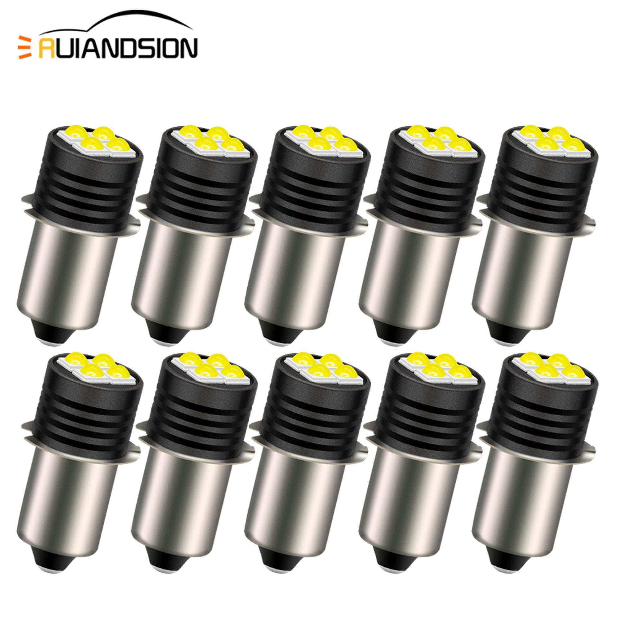 Ruiandsion P13.5S LED Bulb, 3V 0.6W 500 LM High Brightness 4x3030 LEDs ...