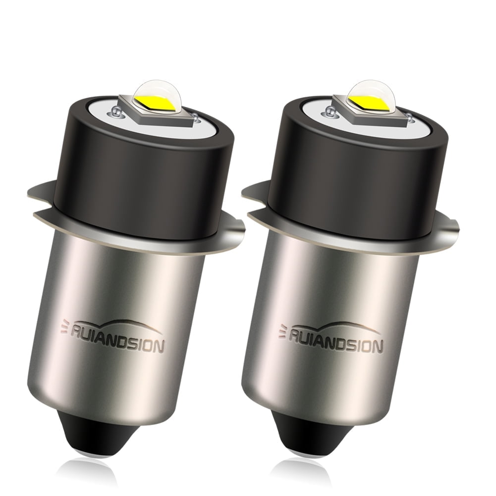 Ruiandsion LED Flashlight Bulb P13.5S Base, 2-Pack,DC 1-9V Wide Voltage ...