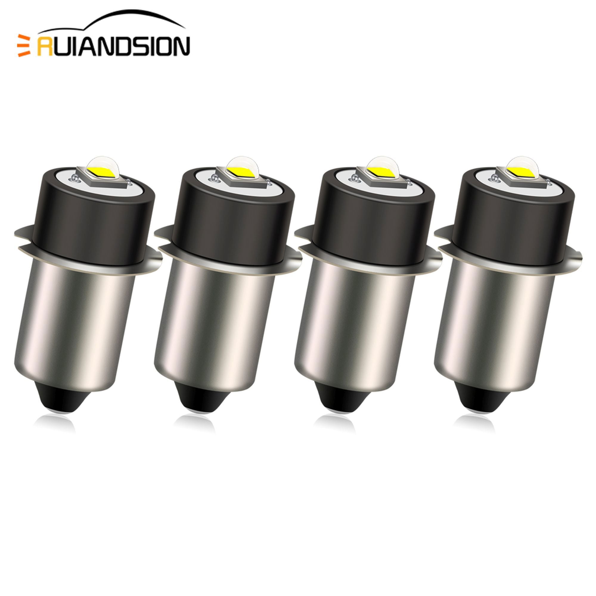 Ruiandsion P13.5S Wide Voltage LED Light Bulb, 4-Pack, 1 to 9V DC 300 LM Cool White Ideal for ...