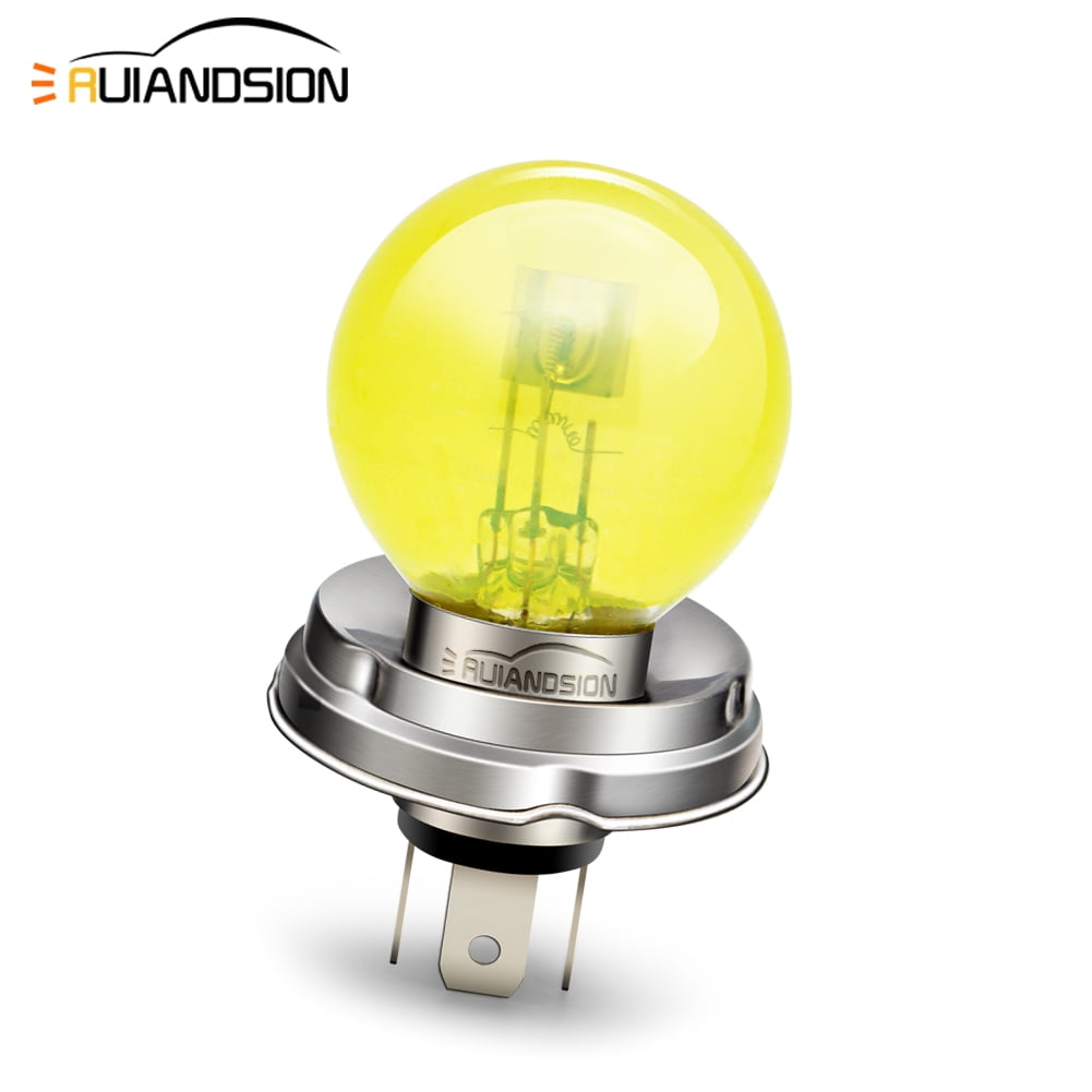 Ruiandsion P45T Halogen Bulb 6V 45/40W Yellow High/Low Beam Motorcycle ...
