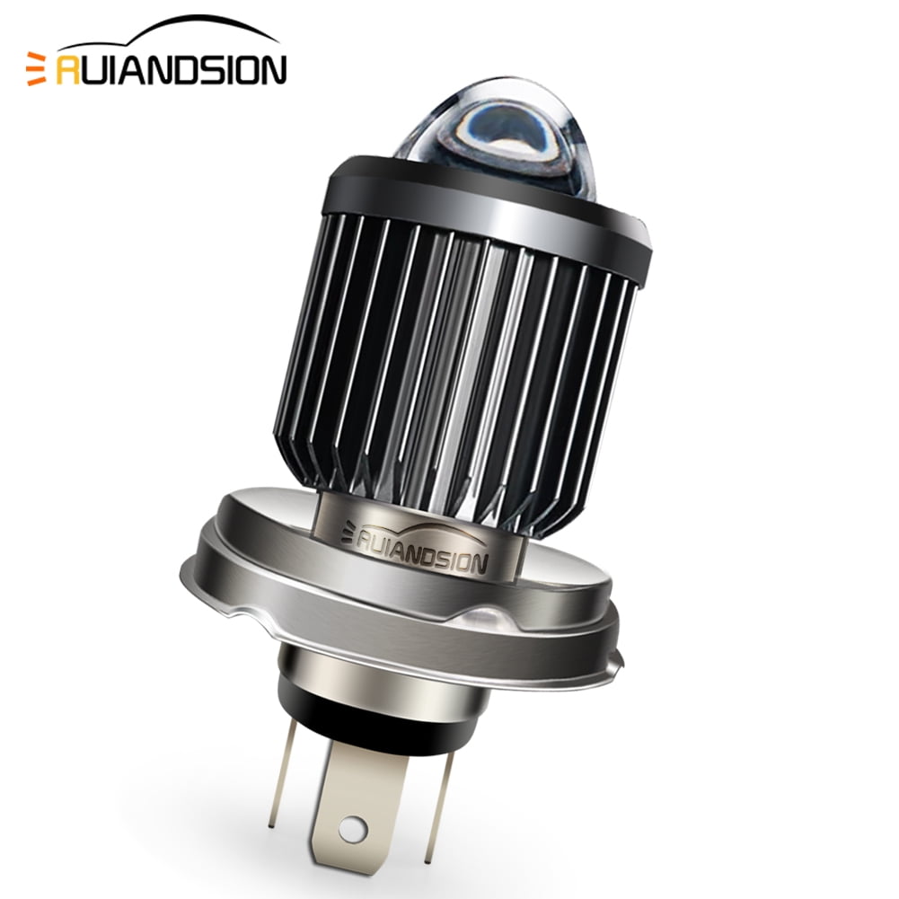 Ruiandsion P45T LED Bulb 12-80V Hi/Lo Beam with Projector, White ...