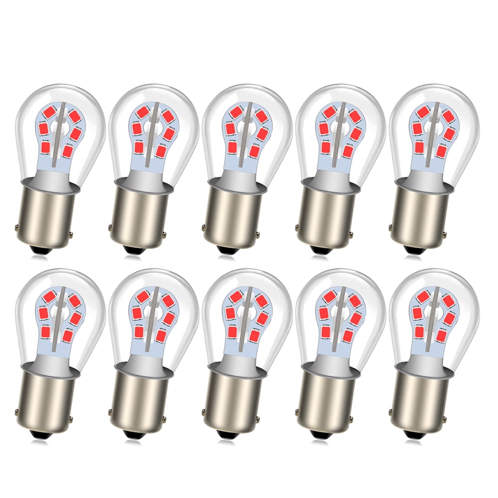Ruiandsion Red 1156 LED Bulb BA15S 7506 48V Super Bright 2835 24SMD LED ...