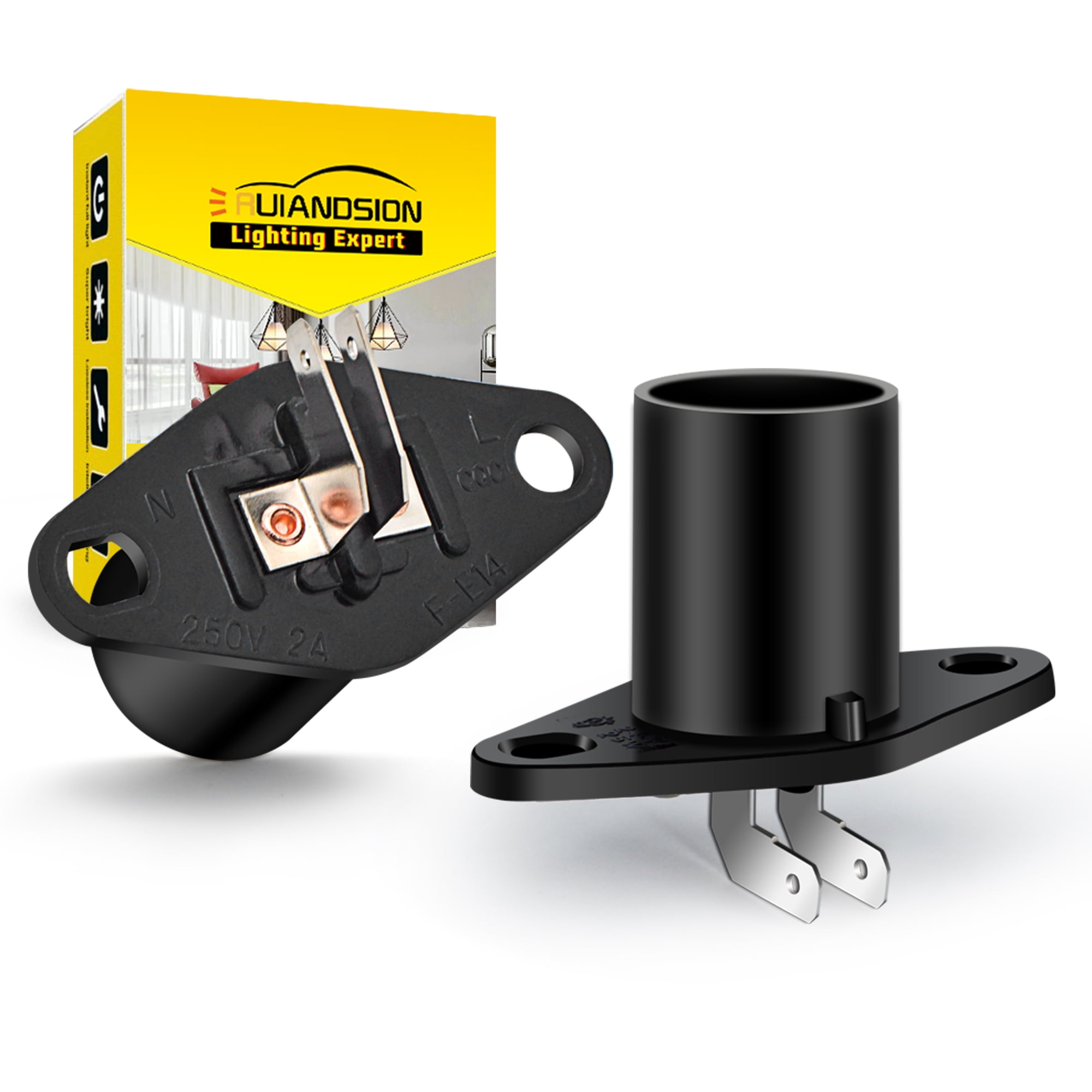 Ruiandsion W01 Black Microwave Light Bulb Base Heat Resistant Curved ...