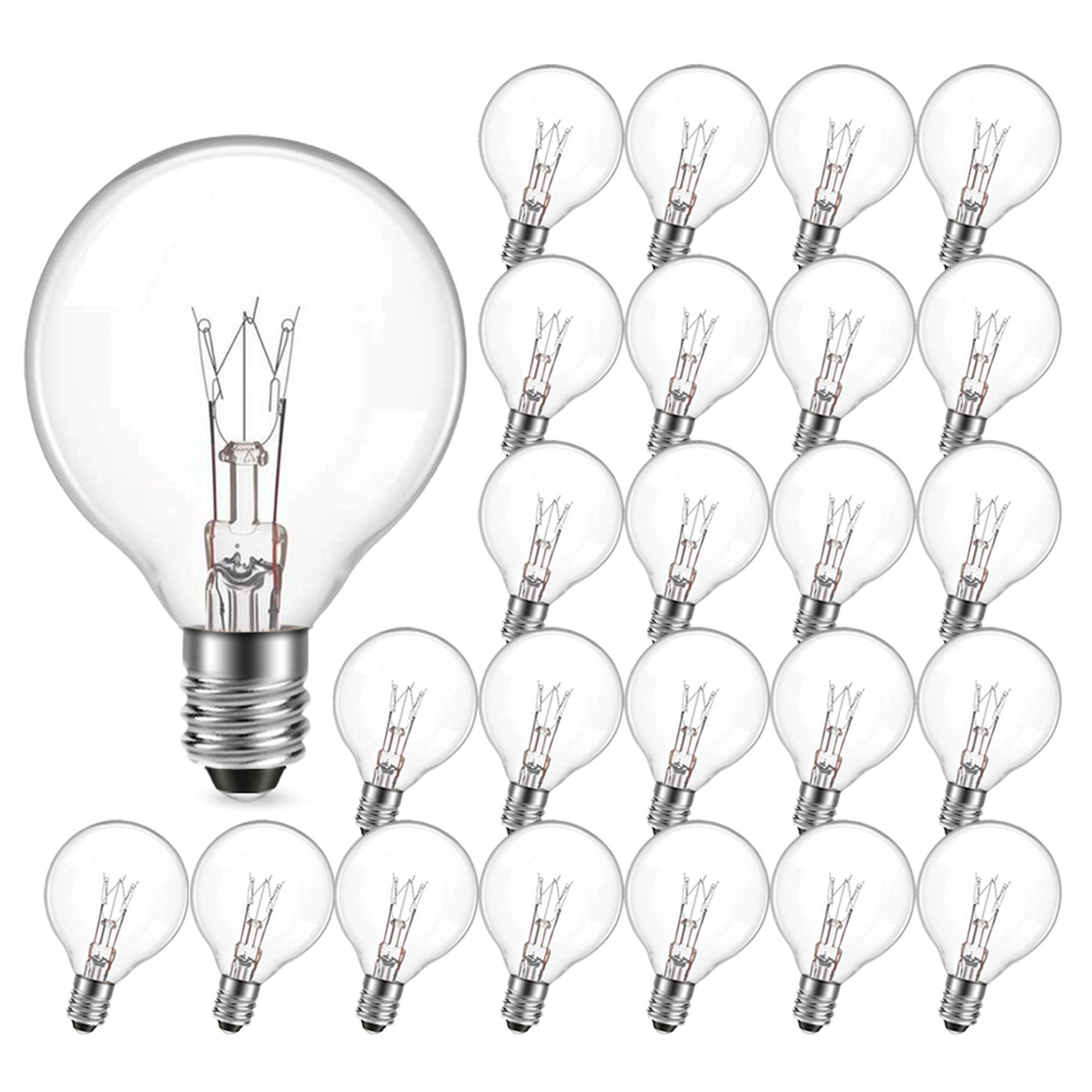 Ruiandsion Warm White Halogen Bulbs,25-Pack,E12 Candelabra Base, 110V ...