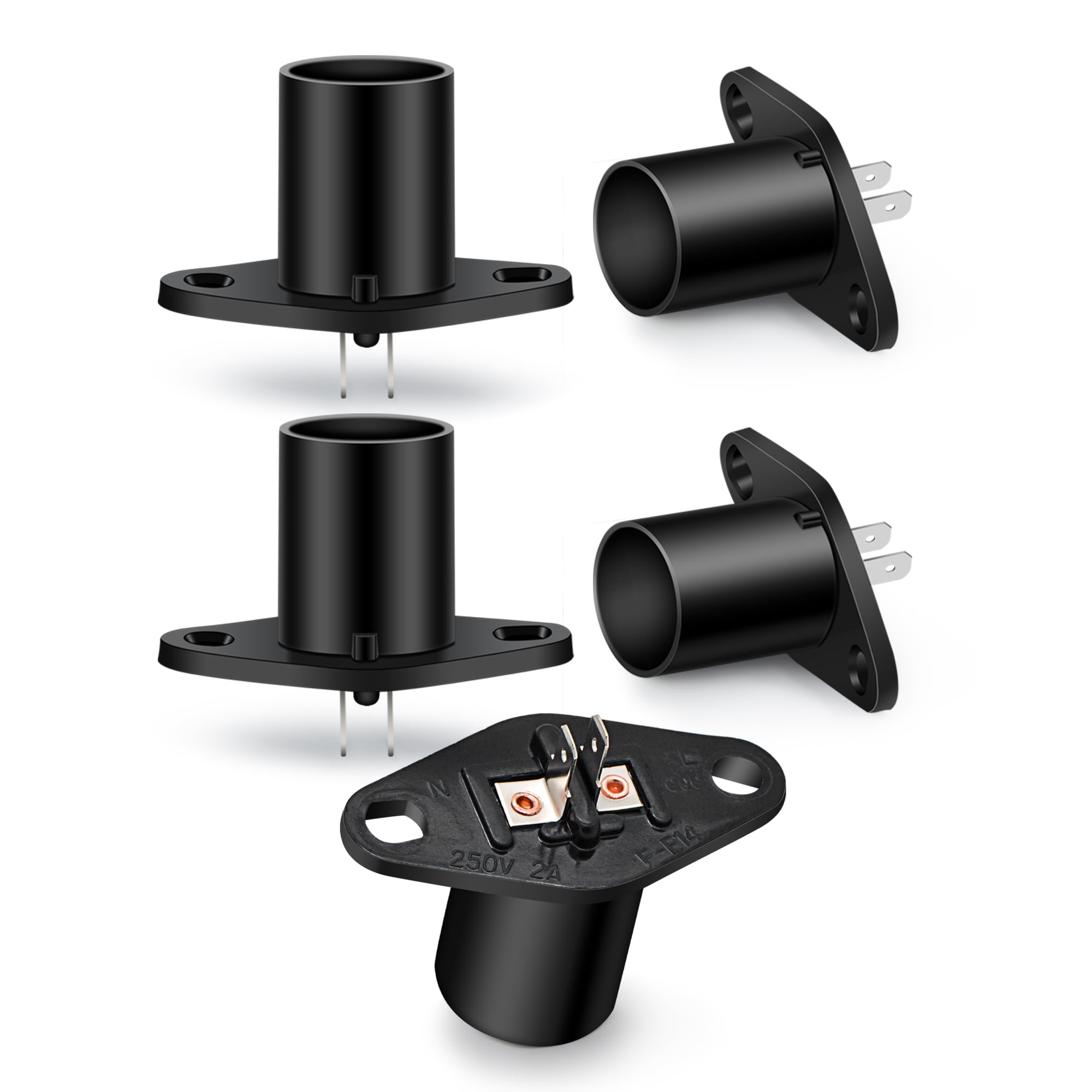 Ruiandsion Z02 Black Heat Resistant Flame Retardant Insulated E14 ...