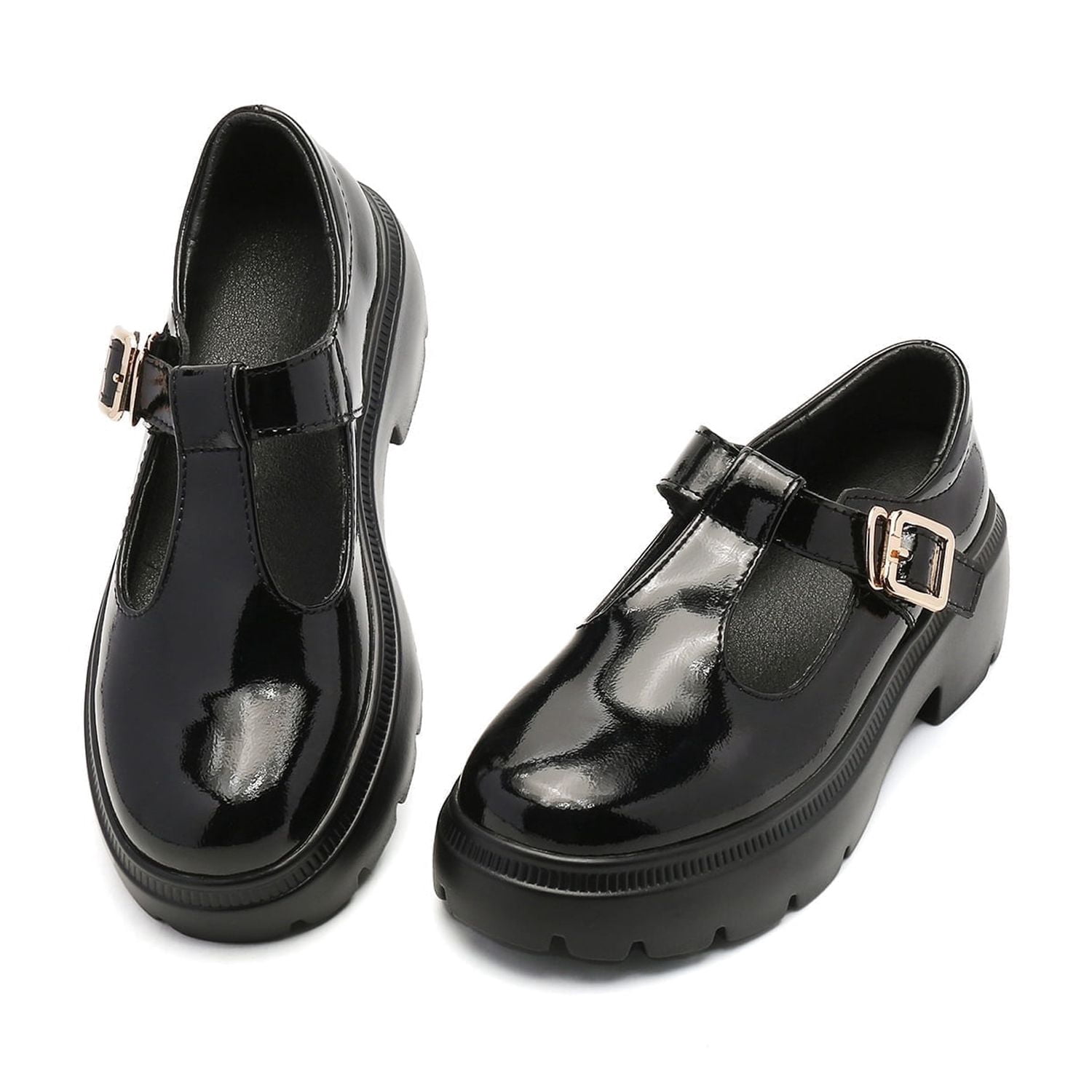 Ruiatoo Women Mary Jane Dress Shoes Platform Loafers Low Heel Chunky ...