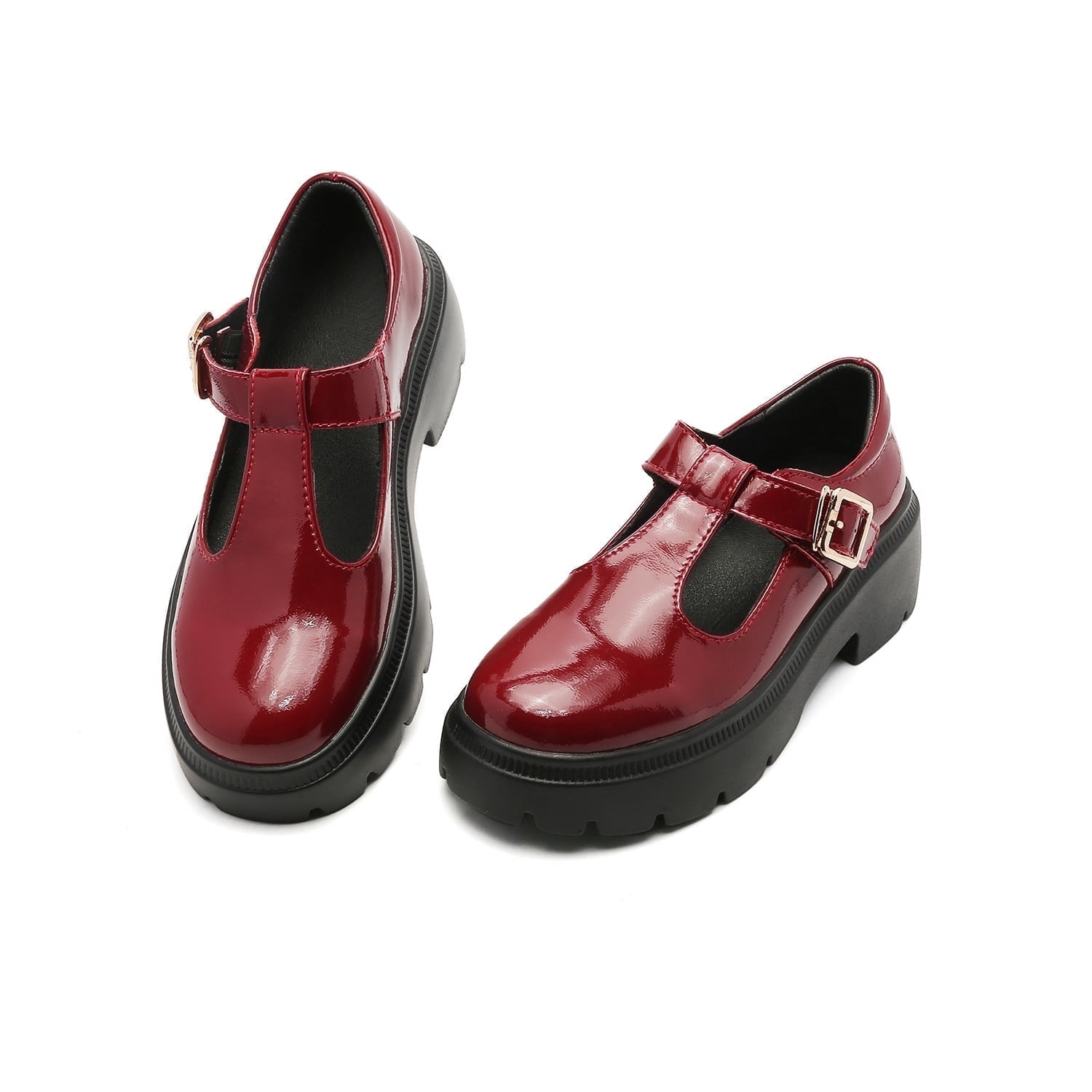 Ruiatoo Women Mary Jane Dress Shoes Platform Loafers Low Heel Chunky ...