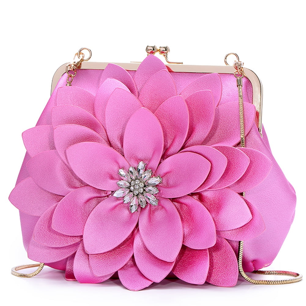 Ruiatoo Women's Evening Clutches Handbags Flower Formal Party Wallets ...