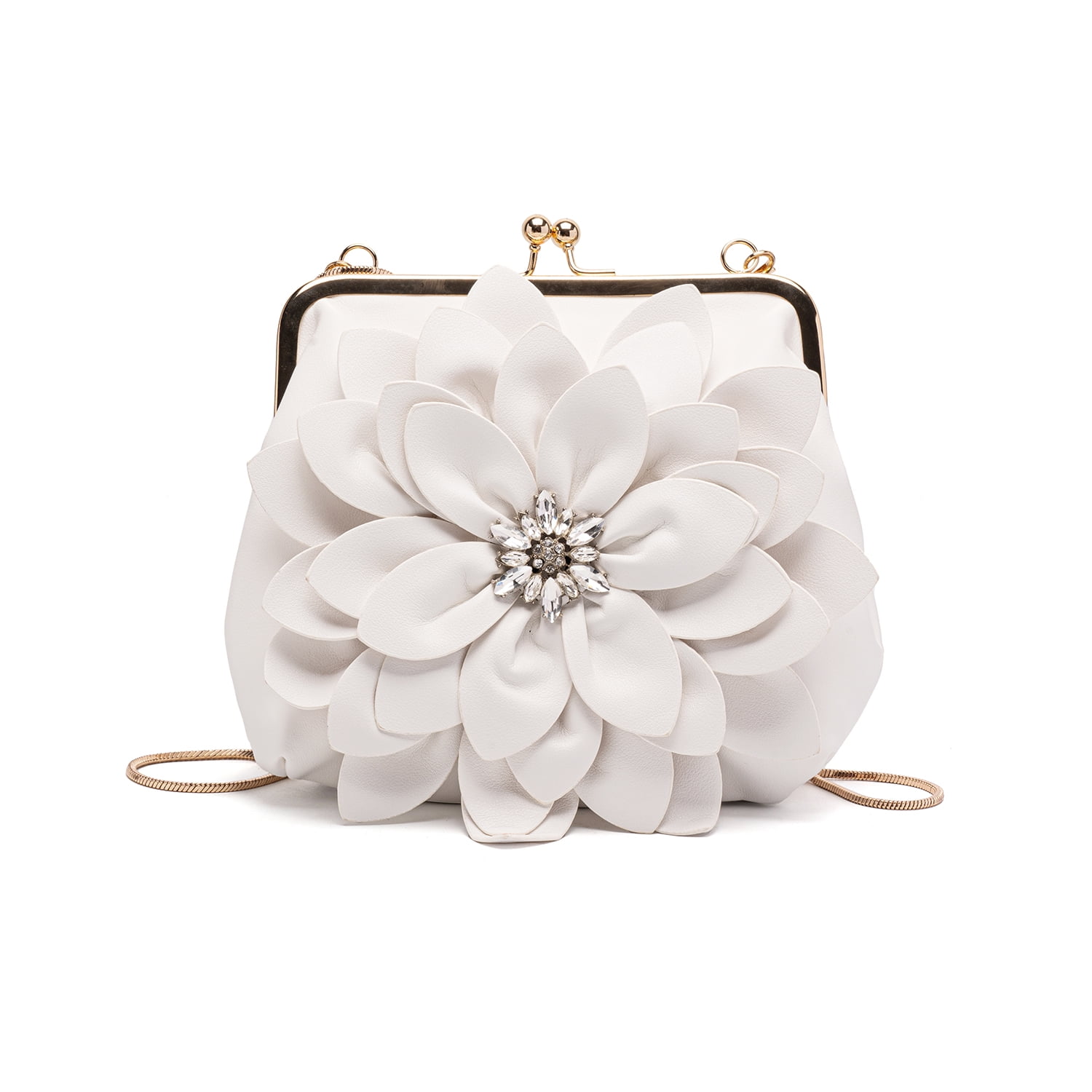Ruiatoo Women's Evening Clutches Handbags Flower Formal Party Wallets ...
