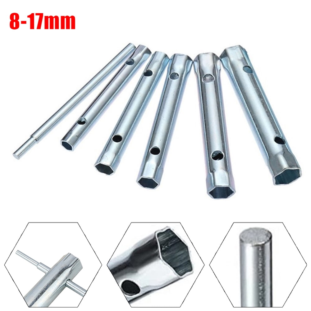 Ruibeauty 6Pcs 8-17mm Metric Tubular Box Wrench Set Tube Hollow Socket ...