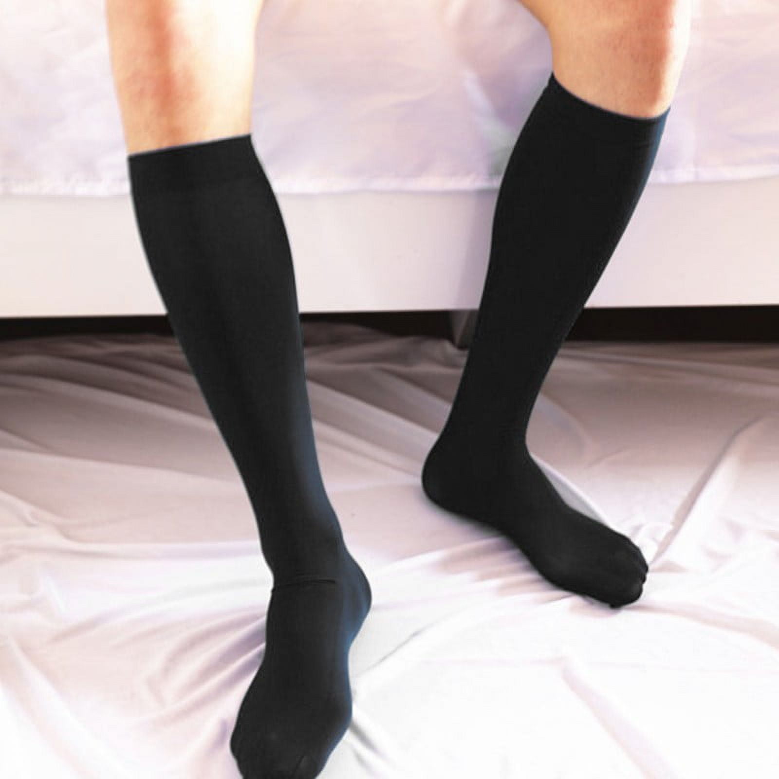 Ruibeauty Men's Ultrathin Nylon Knee High Socks, Soft, Stretchy ...