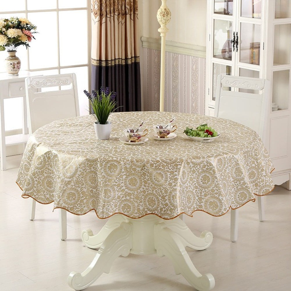 Ruibeauty Waterproof Tablecloth, Round Table Cloth, Wipeable Table ...