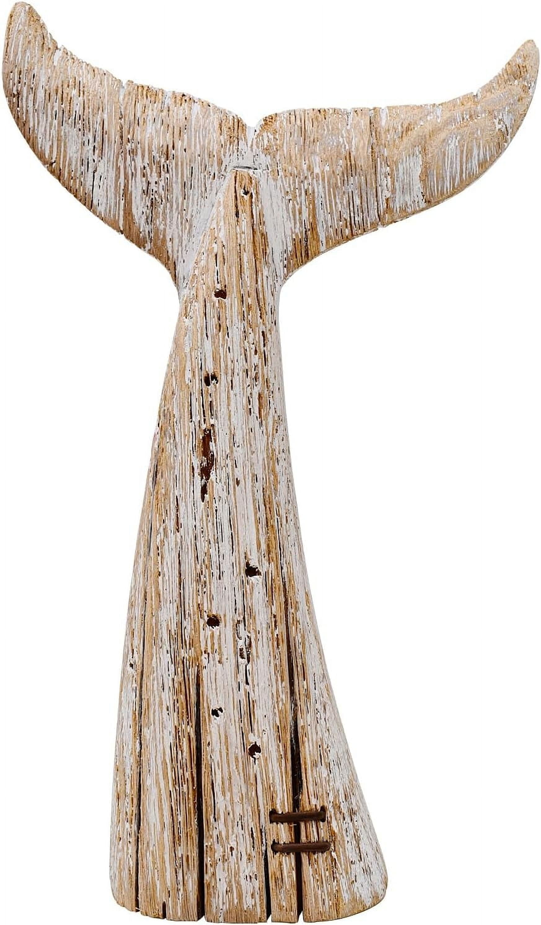 Ruic Wood Whale Tail Der Tabletop Nautical Der, Wooden Whale Tail ...