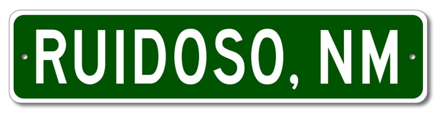 Ruidoso New Mexico Metal Wall Decor City Limit Sign Size: 4 x 16 Inch ...