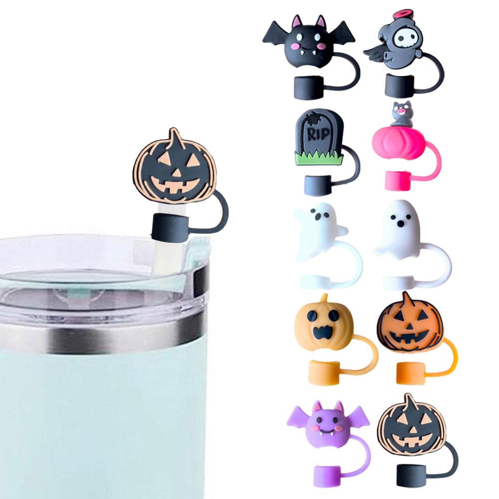 Ruifaya Black Ghost(G)$Halloween Silicone Straw Cover 10mm Dust ...