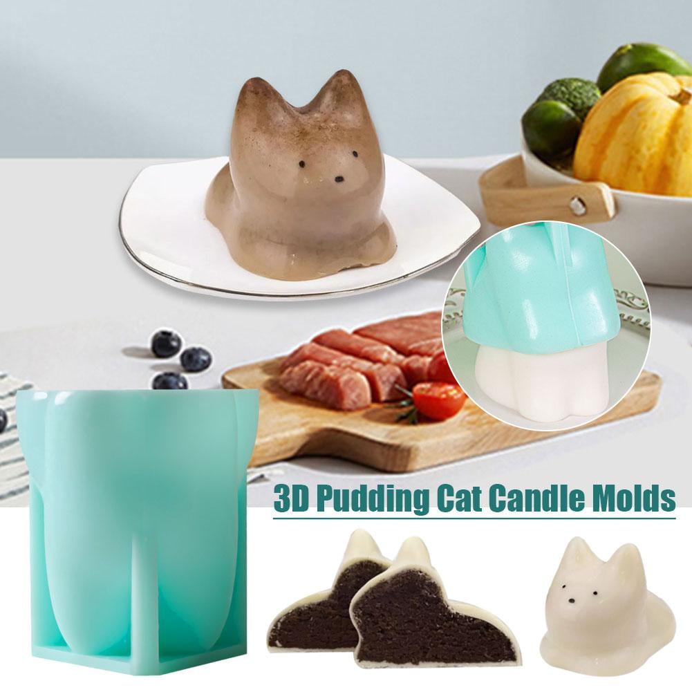 Ruifaya Cat Milk Pudding Silicone Mold Jelly Bowl Cake White Ice Powder ...