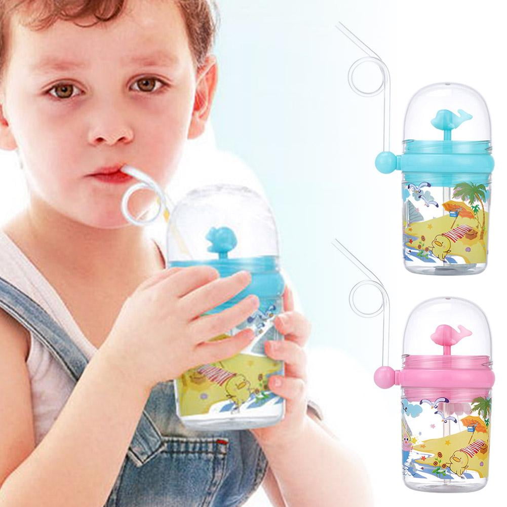 Ruifaya Cup Water Bottle Straw Cup Cute Children's Plastic Cup Gift for ...