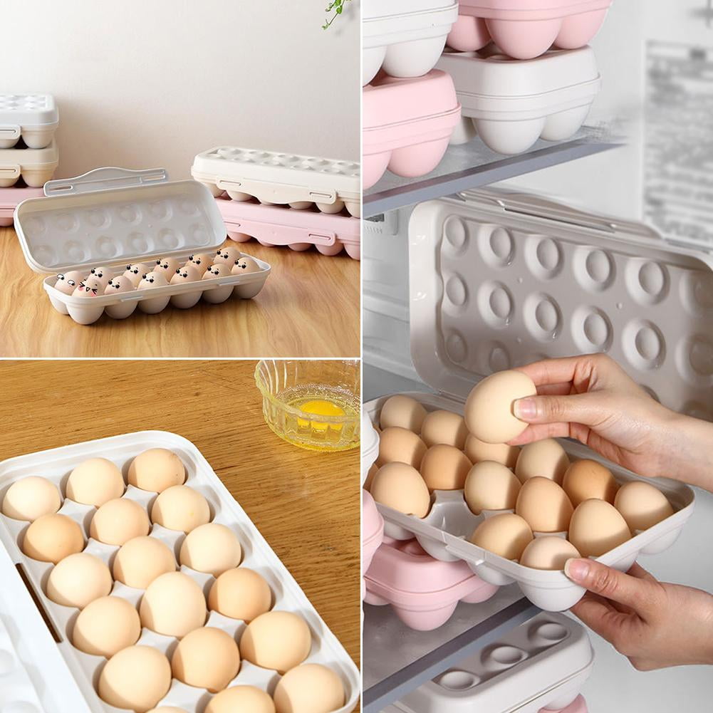 Ruifaya Egg Storage Containers Stackable Refrigerator Egg Carrier Box ...